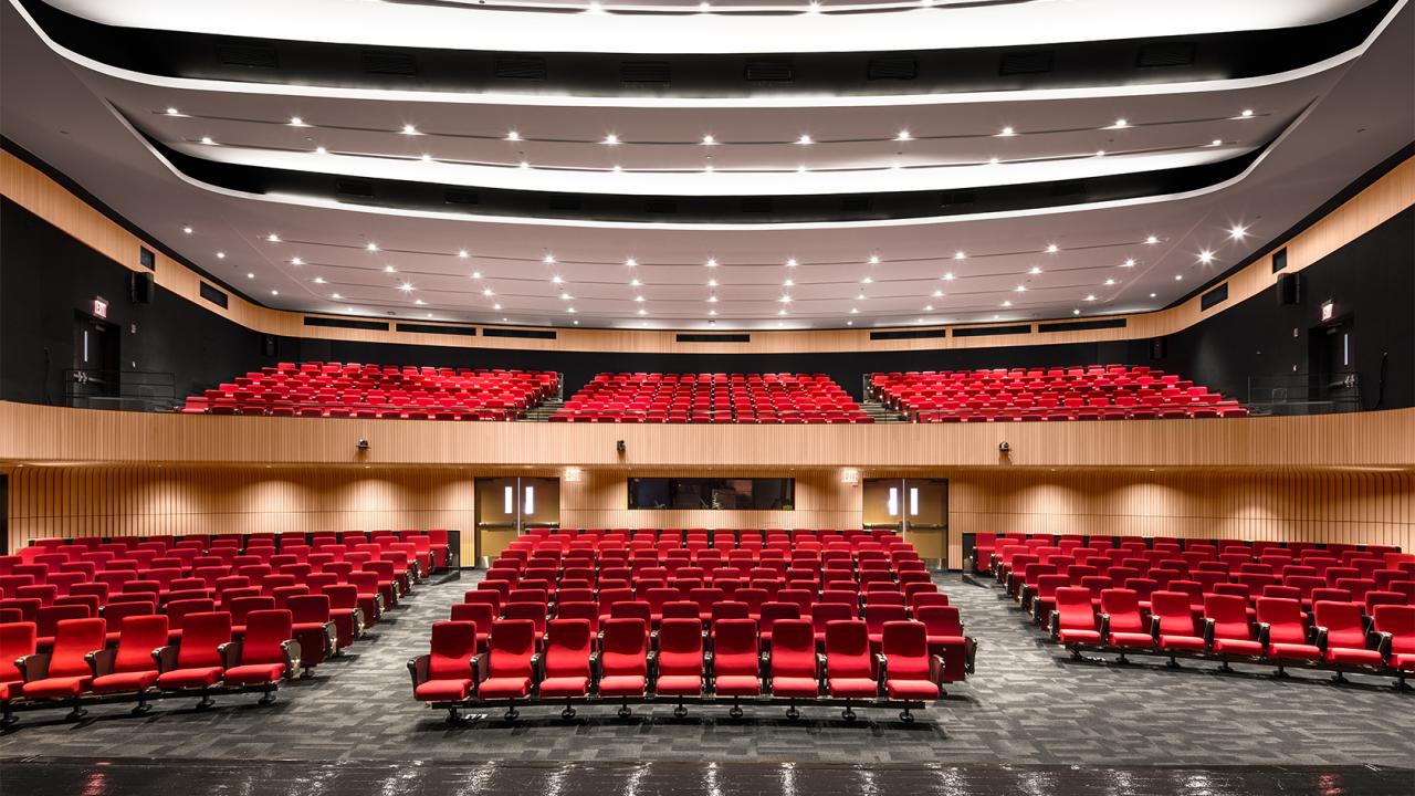 Alumni Auditorium reopens with brilliant, light-filled space ...