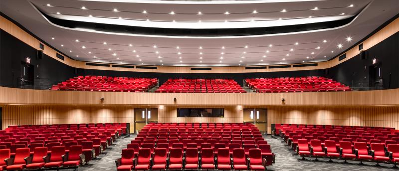 Alumni Auditorium reopens with brilliant, light-filled space ...